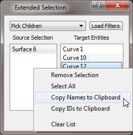Extended Selection Dialog